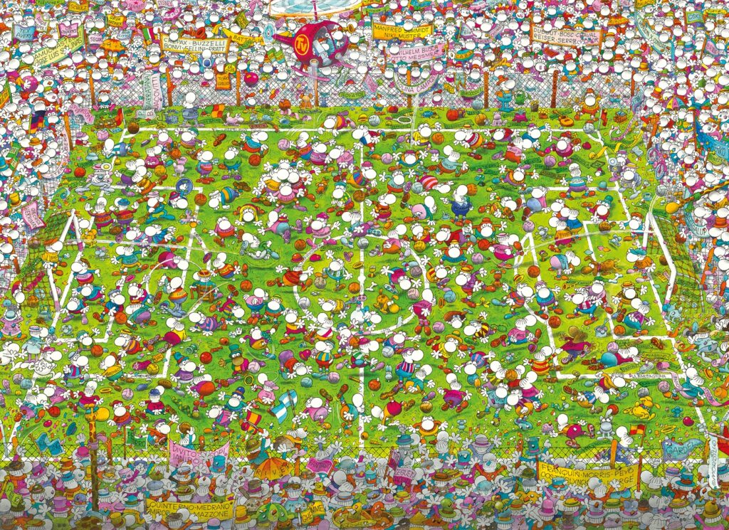 Clementoni - 39537 - Football (Mordillo) - 1000 Piece | Barneys News Box